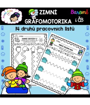 ZIMNÍ GRAFOMOTORIKA - pracovní listy | Inspirace (nejen) do školky